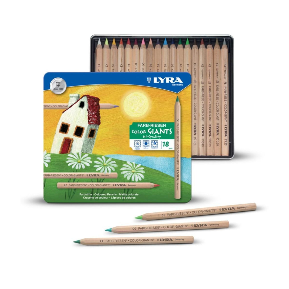 LYRA Colour Giants Pencil Set 18 in a Tin — Oskar's Wooden Ark