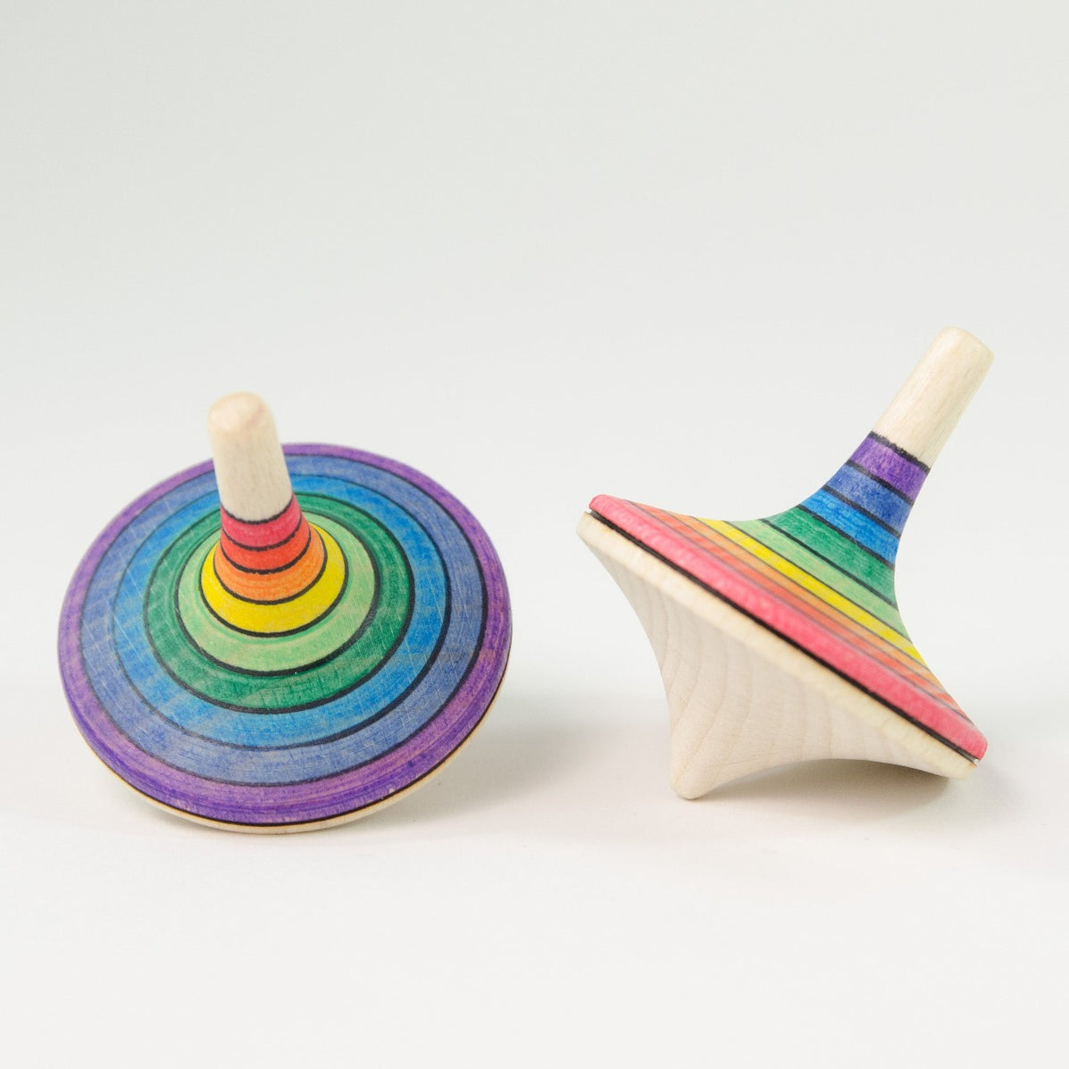Mader Large Rallye Spinning Top Rainbow from Oskar's Wooden Ark