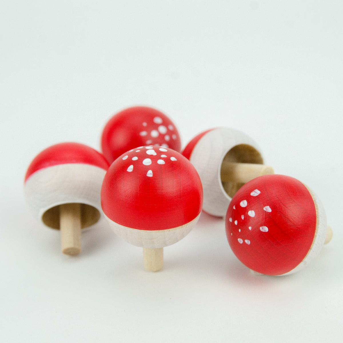 Mader Fly Agaric Spinning Turn Top from Oskar's Wooden Ark