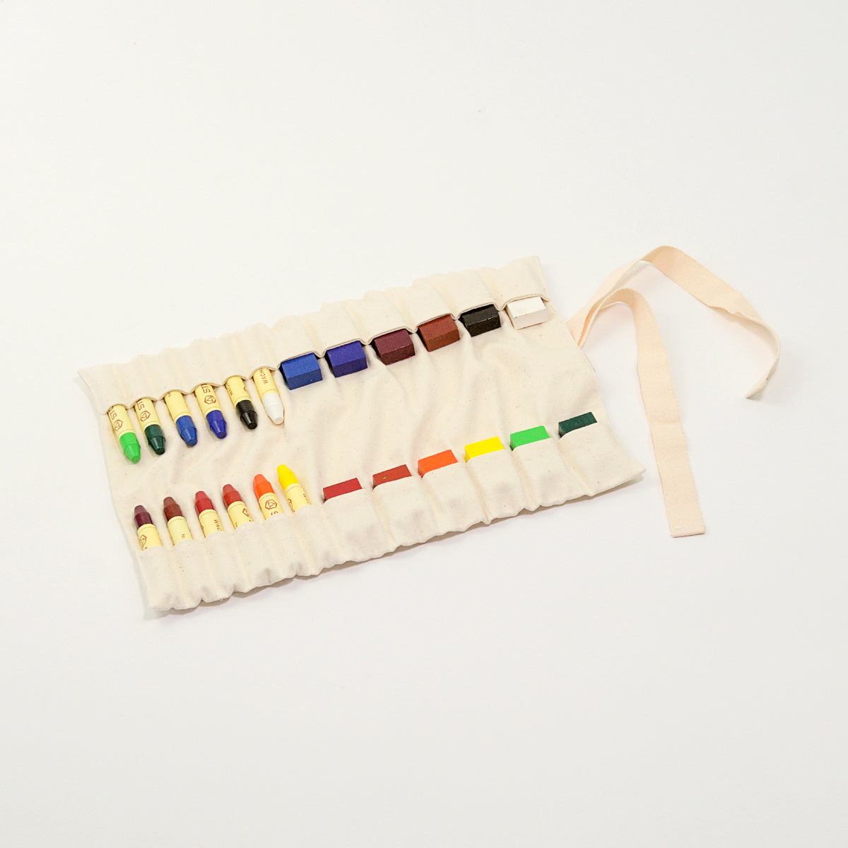 Crayon Roll for 12 Stick and 12 Block Crayons - Australian Made Natura ...