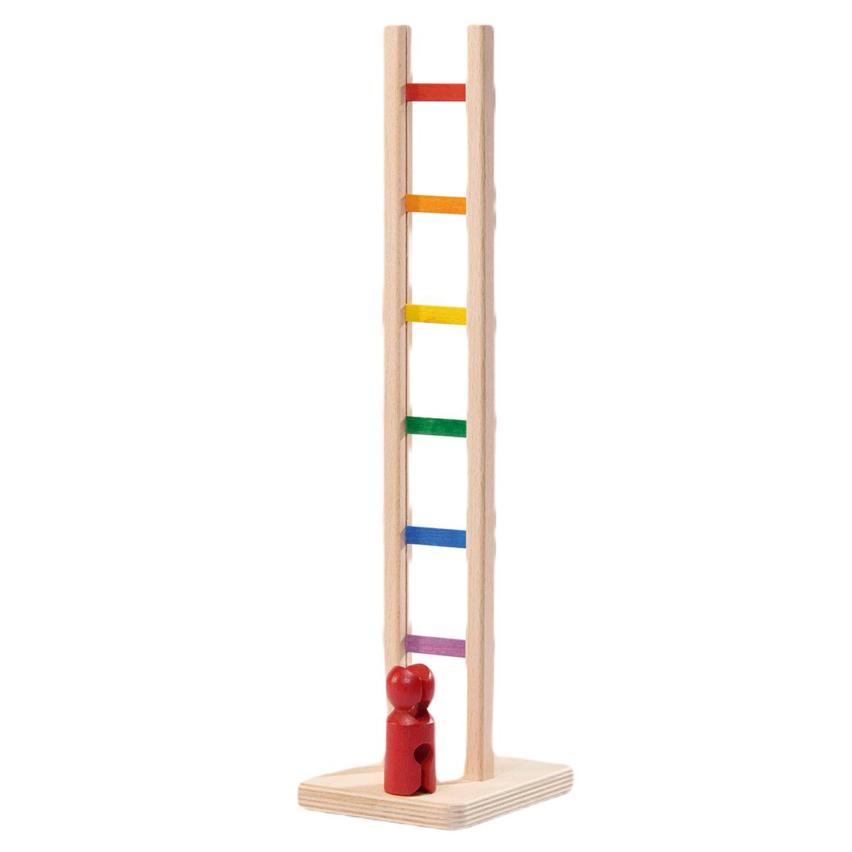 nic Rainbow Climbing Ladder Person 42cm - Oskar's Wooden Ark Australia