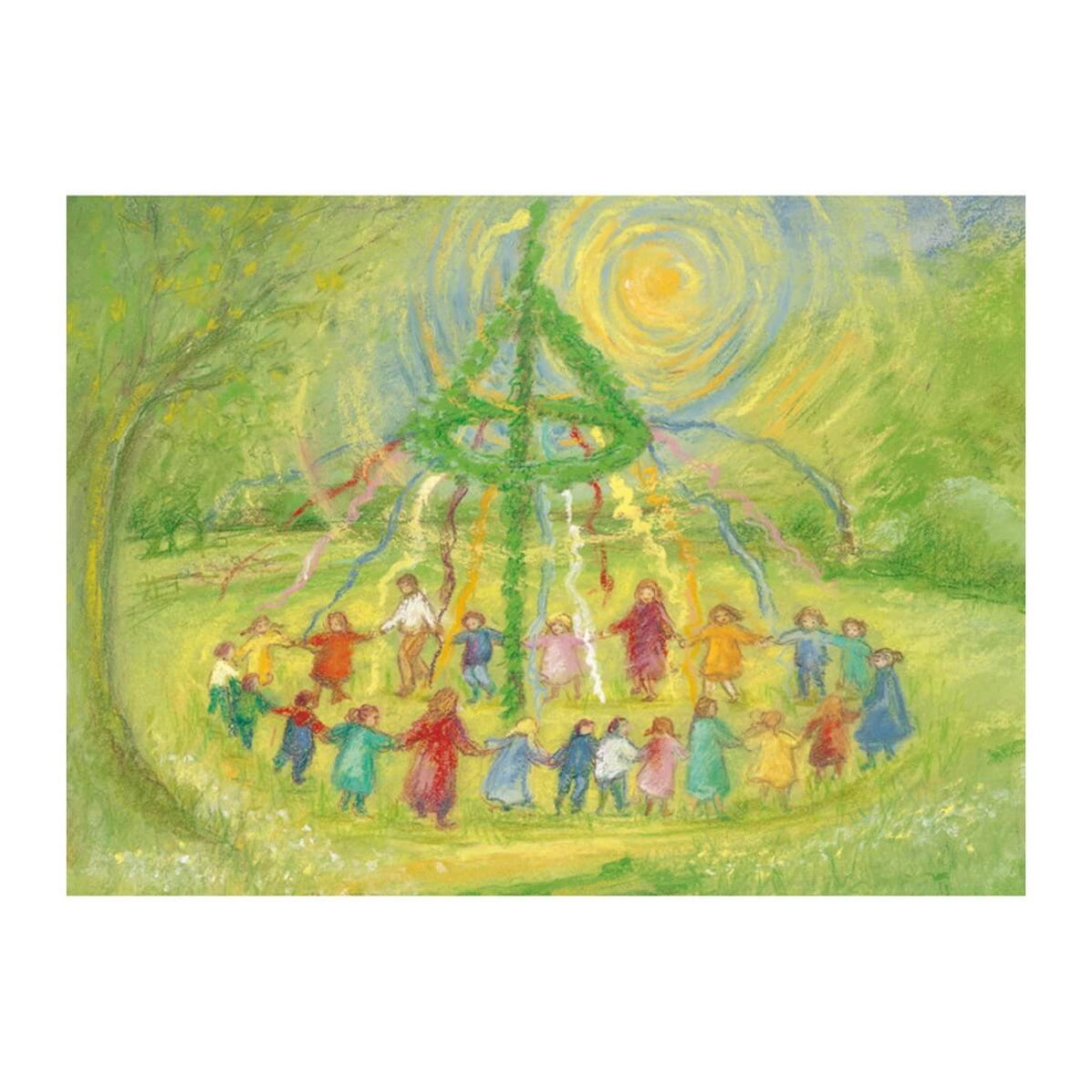 Postcards - Maypole Dance, pack of 5 cards — Oskar's Wooden Ark