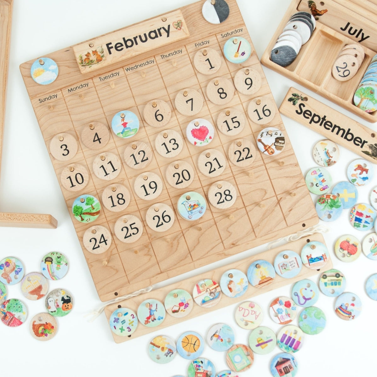 From Jennifer Wooden Perpetual Montessori Calendar in Australia — Oskar ...